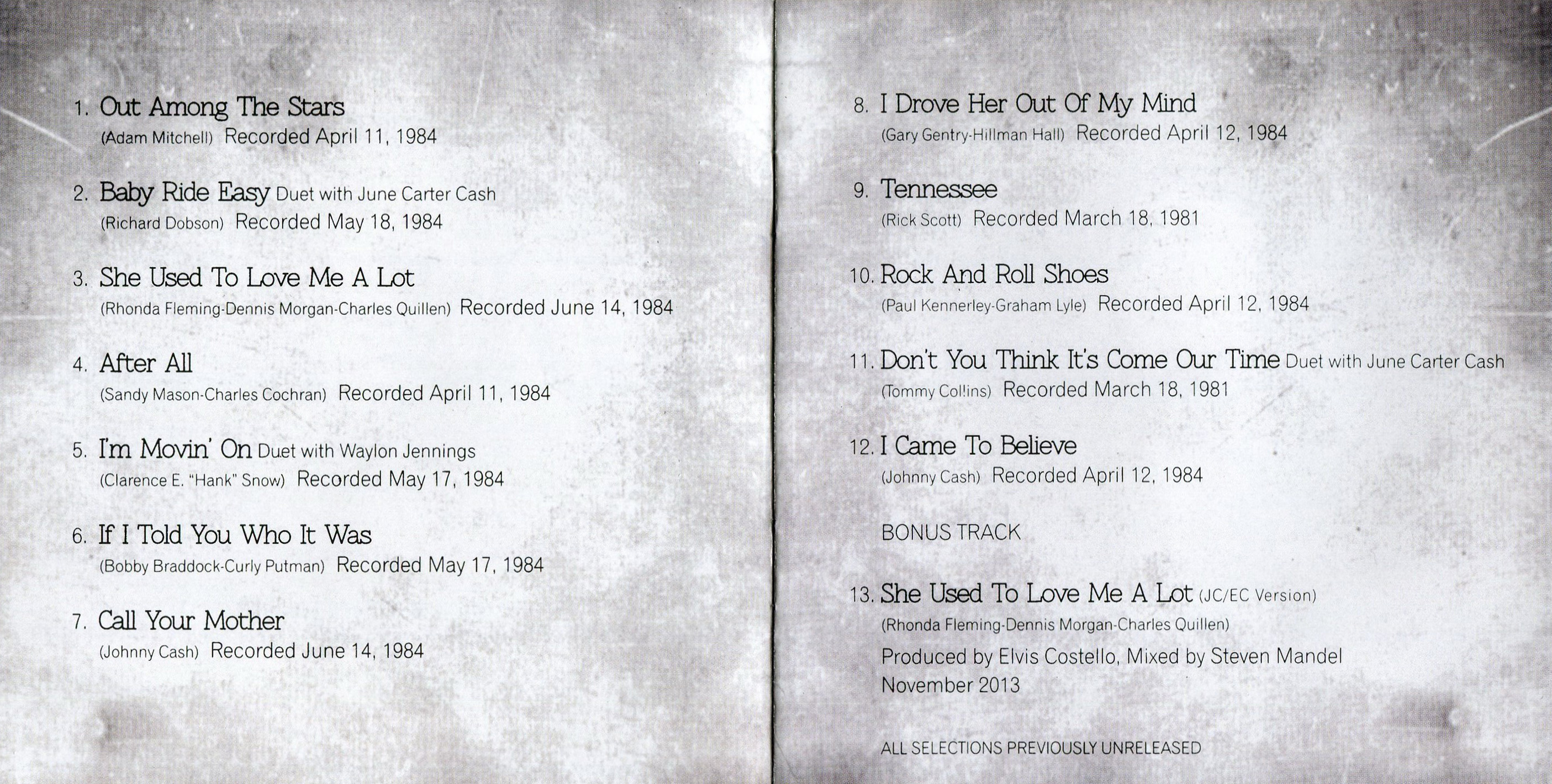 Johnny Cash Out Among the Stars : Booklet 3 | CD Covers | Cover Century ...